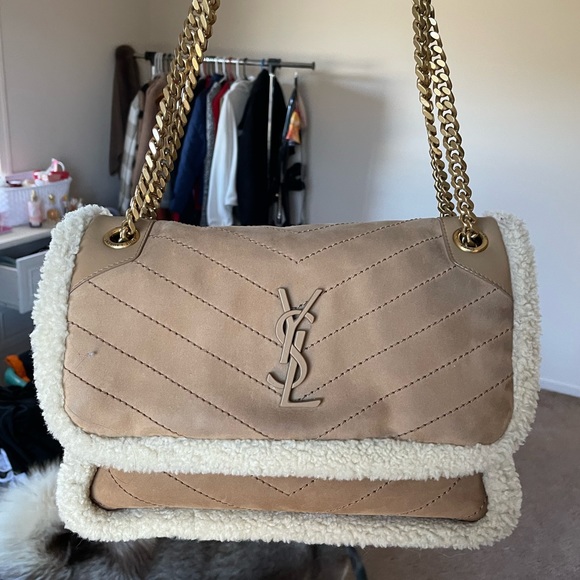 Yves Saint Laurent | Bags | Womens Midsize Ysl Sheepskin Bag Authentic ...